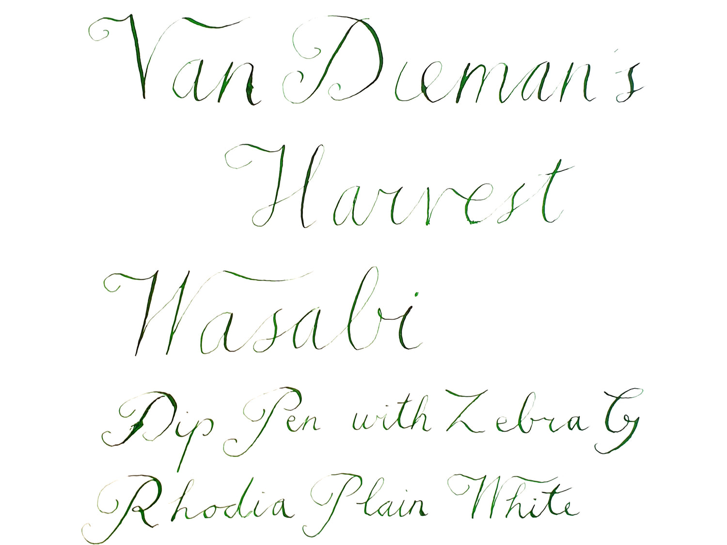 Wasabi Writing Sample – Van Dieman's Ink
